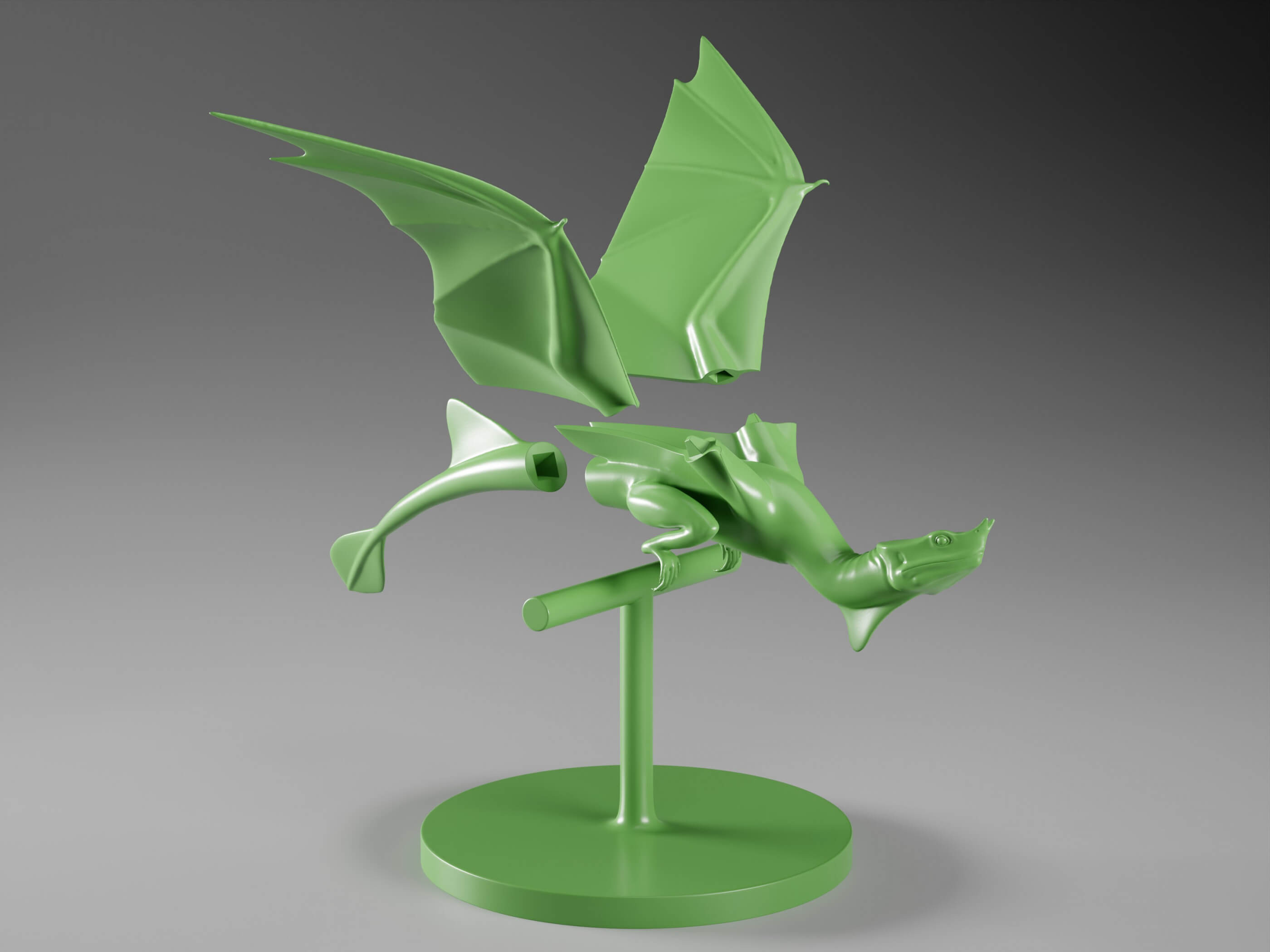 Small Dragon Figurine - 3D Print Model by Sepet