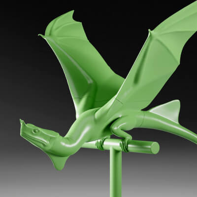 Small Dragon Figurine - 3D Print Model by Sepet