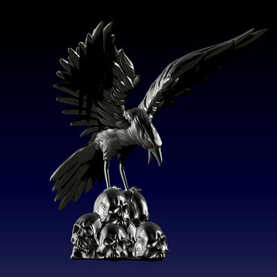 Crow - 3D Model by Seradasrad