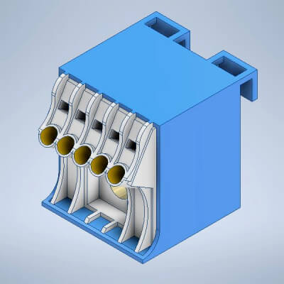 N-Terminal Block Hager Kn06N 3D Model by SergDSN