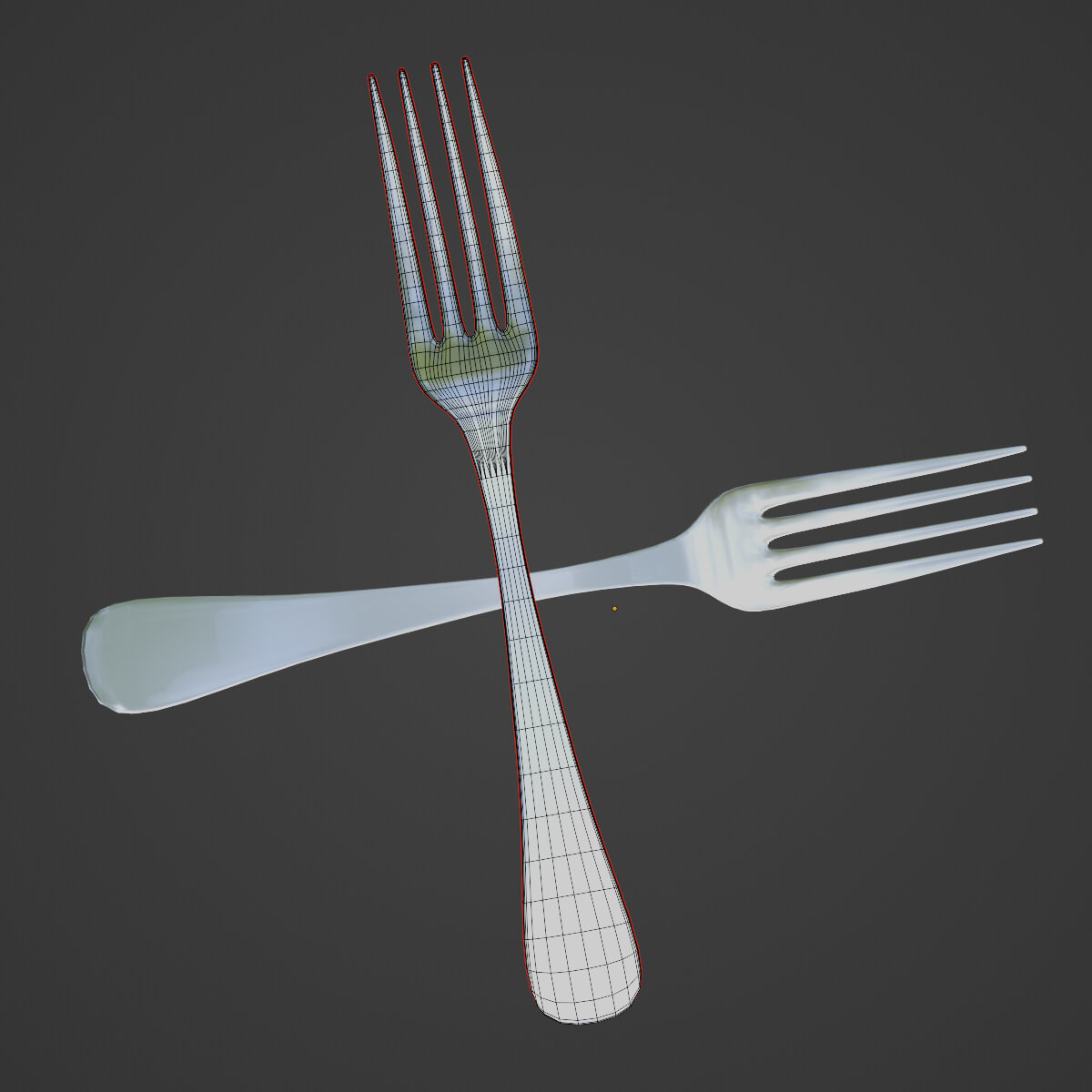 Aluminum Fork - 3D Model by Sergey_Anzurov