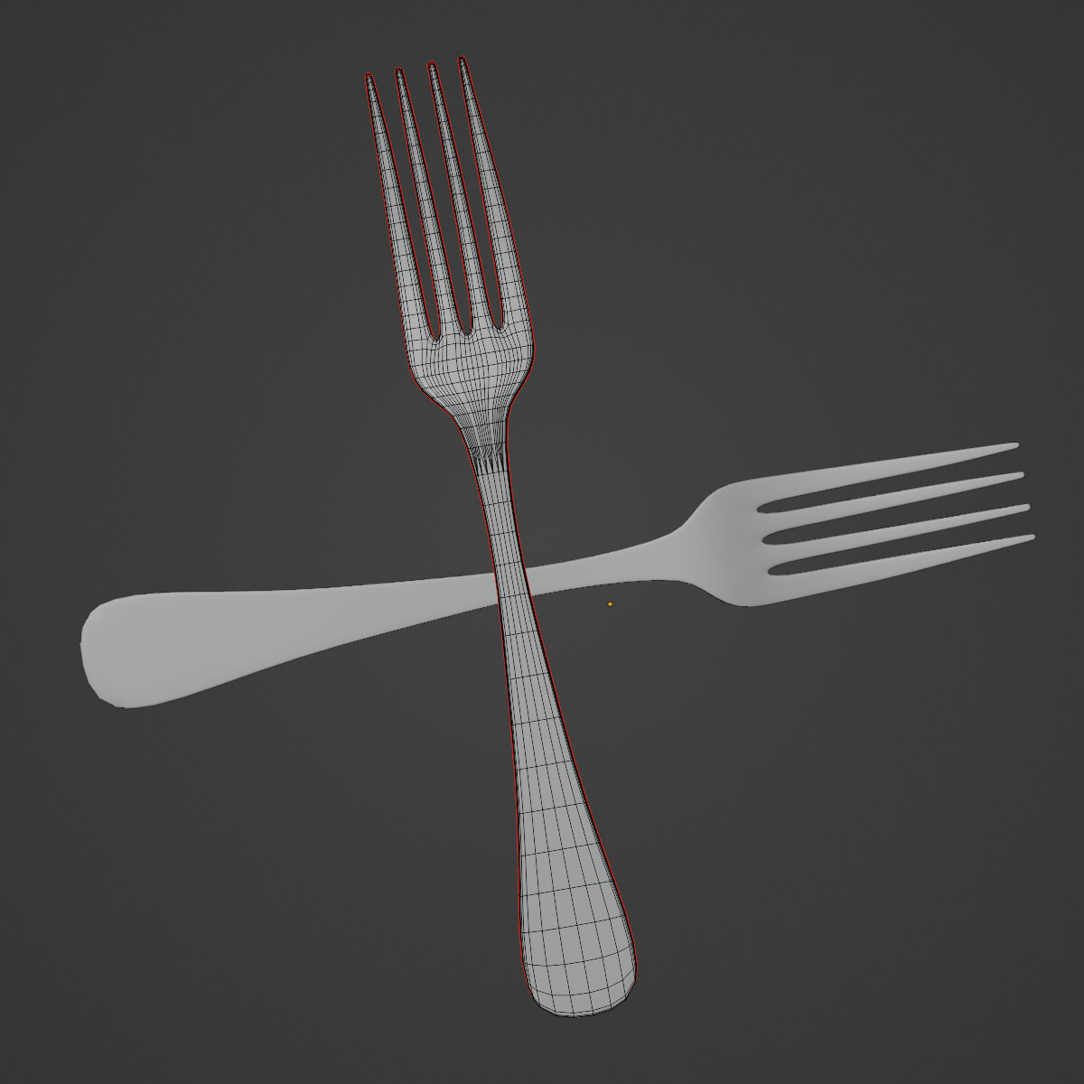 Aluminum Fork - 3D Model by Sergey_Anzurov