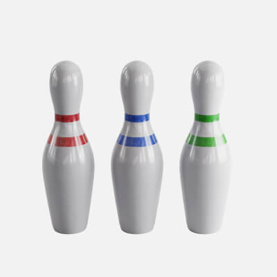 Bowling Pin Set - 3D Model by Sergey_Anzurov