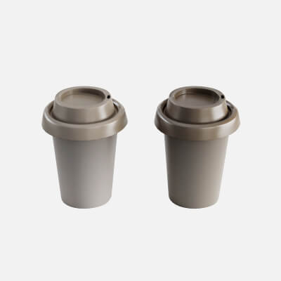 Coffee Cup Set B - 3D Model by Sergey_Anzurov