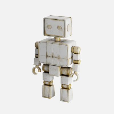 Decorative Robot Sculpture 02 - 3D Model by Sergey_Anzurov
