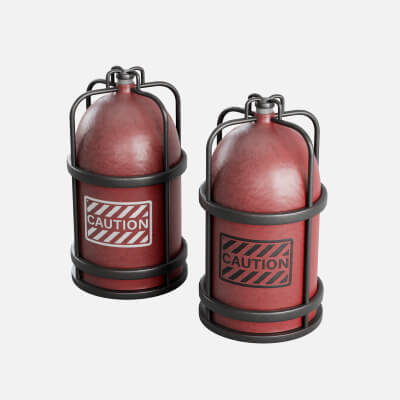 Gas Tank Set - 3D Model by Sergey_Anzurov