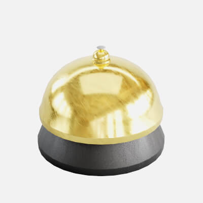 Gold Reception Bell - 3D Model by Sergey_Anzurov