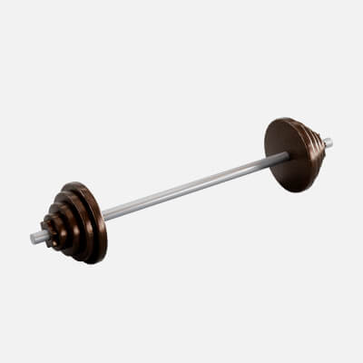Iron Barbell 02 - 3D Model by Sergey_Anzurov