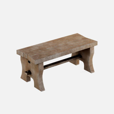 Medieval Blacksmith Bench 05 - 3D Model by Sergey_Anzurov