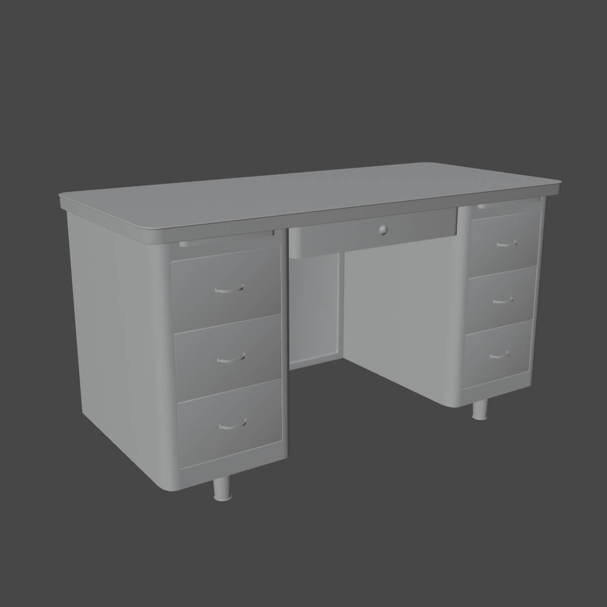 Metal Desk 03 - 3D Model by Sergey_Anzurov