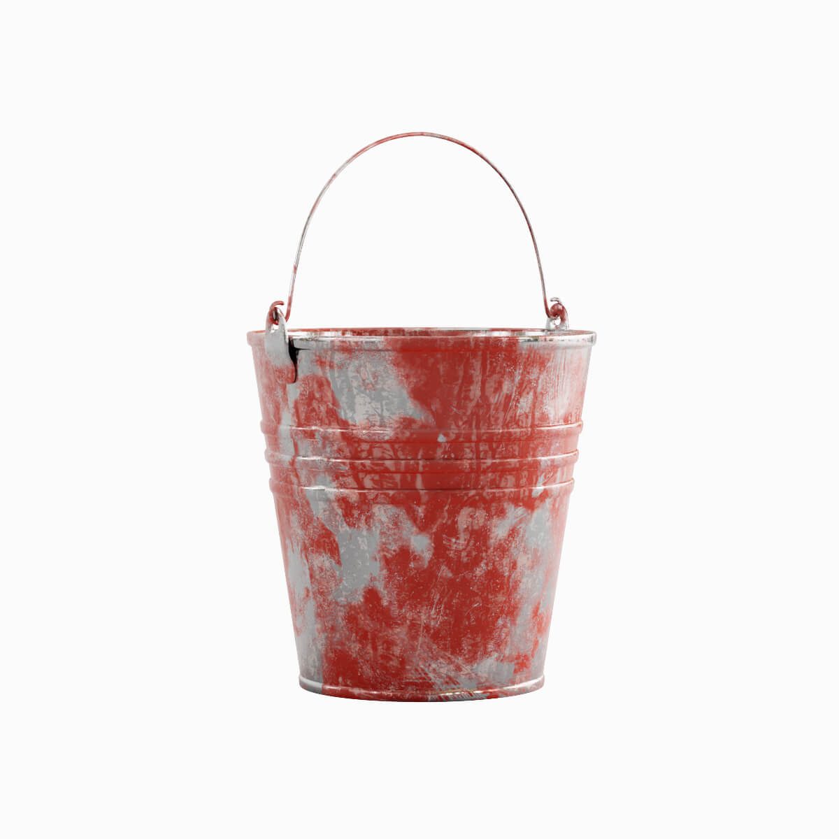 Painted Scrapped Steel Bucket 01 - 3D Model by Sergey_Anzurov