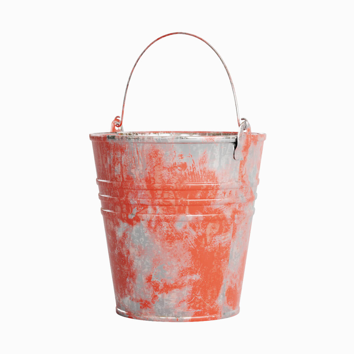Painted Scrapped Steel Bucket 01 - 3D Model by Sergey_Anzurov