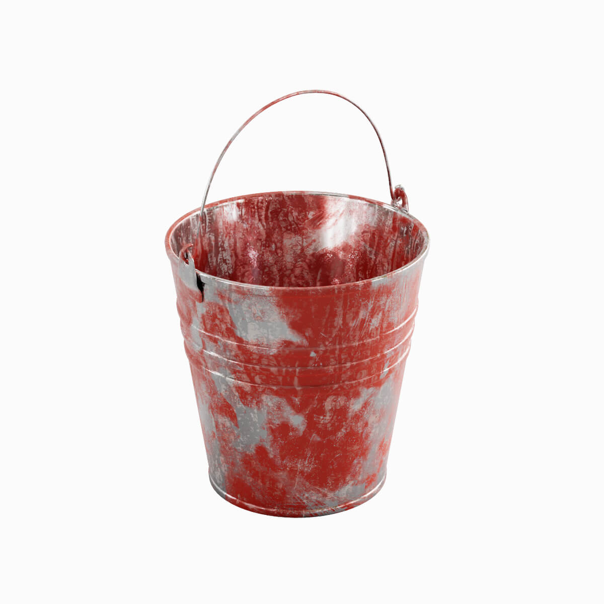 Painted Scrapped Steel Bucket 01 - 3D Model by Sergey_Anzurov