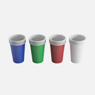 Paper Cup Set - 3D Model by Sergey_Anzurov