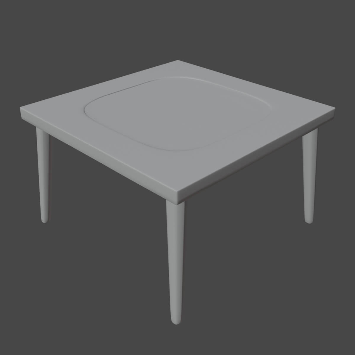Plastic Table 05 - 3D Model by Sergey_Anzurov