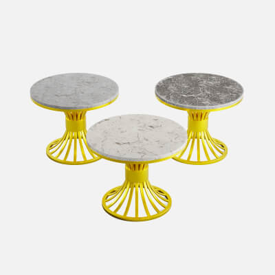 Round Coffee Table Set - 3D Model by Sergey_Anzurov