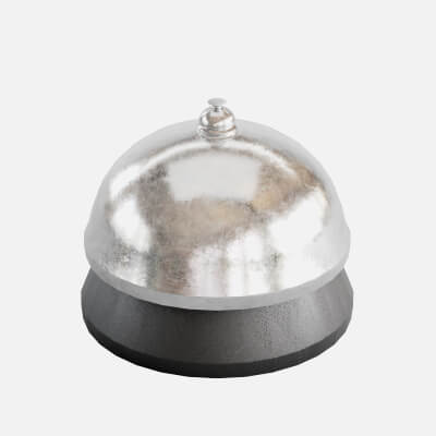 Silver Reception Bell - 3D Model by Sergey_Anzurov