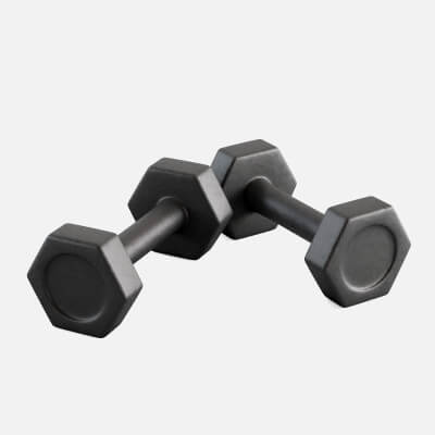 Small Rubber Dumbbell 01 - 3D Model by Sergey_Anzurov