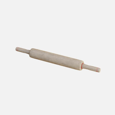 Wooden Rolling Pin 01 - 3D Model by Sergey_Anzurov