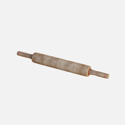 Wooden Rolling Pin 04 - 3D Model by Sergey_Anzurov
