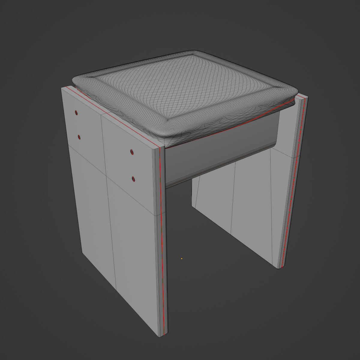 Wooden Stool 03 - 3D Model by Sergey_Anzurov