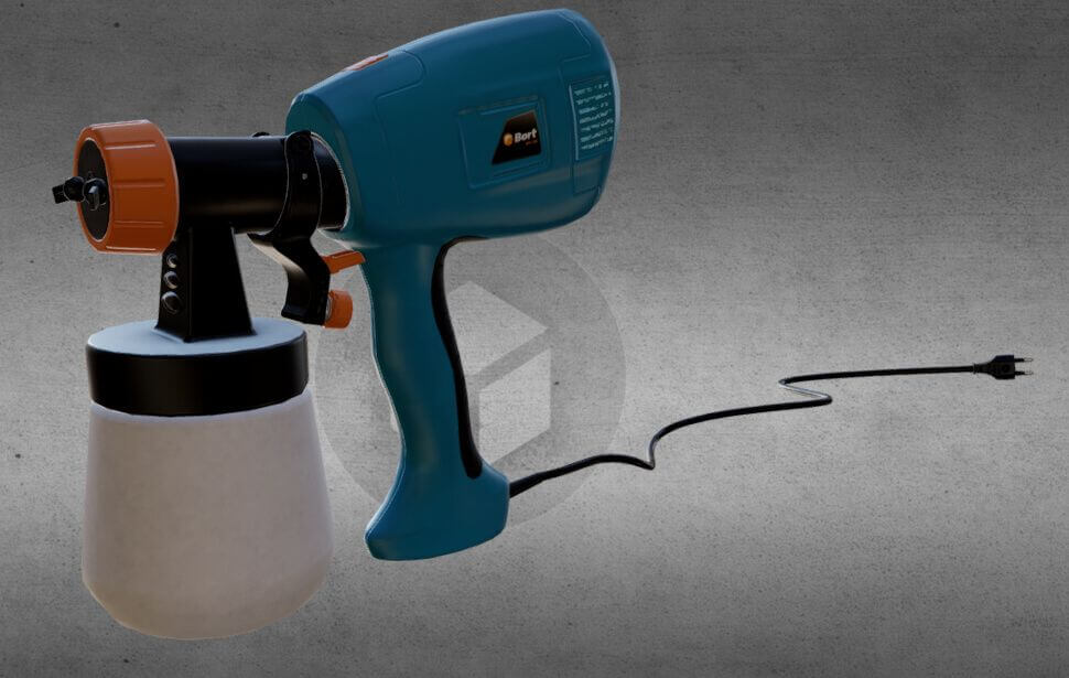spray gun 3D Render, Digital Art by sergey971