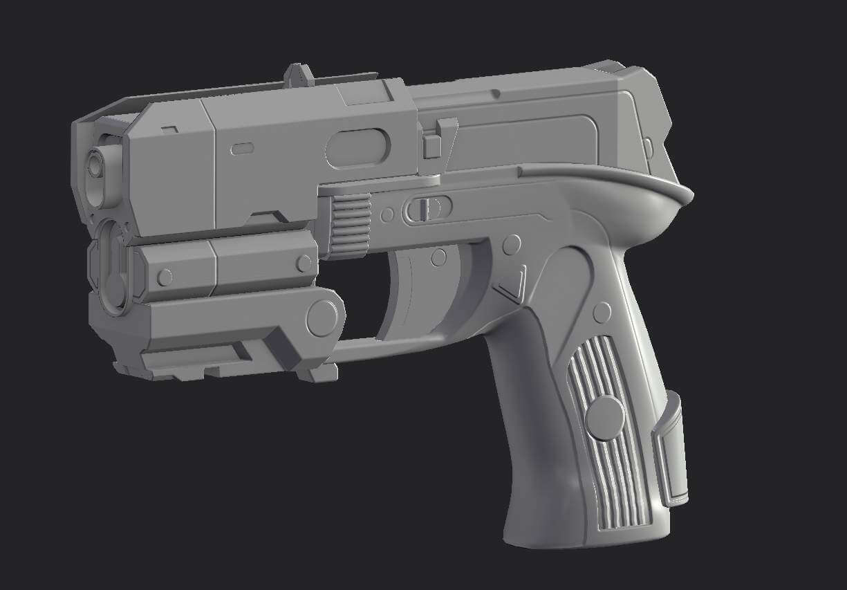 Laser Pistol - 3D Model by sergey971