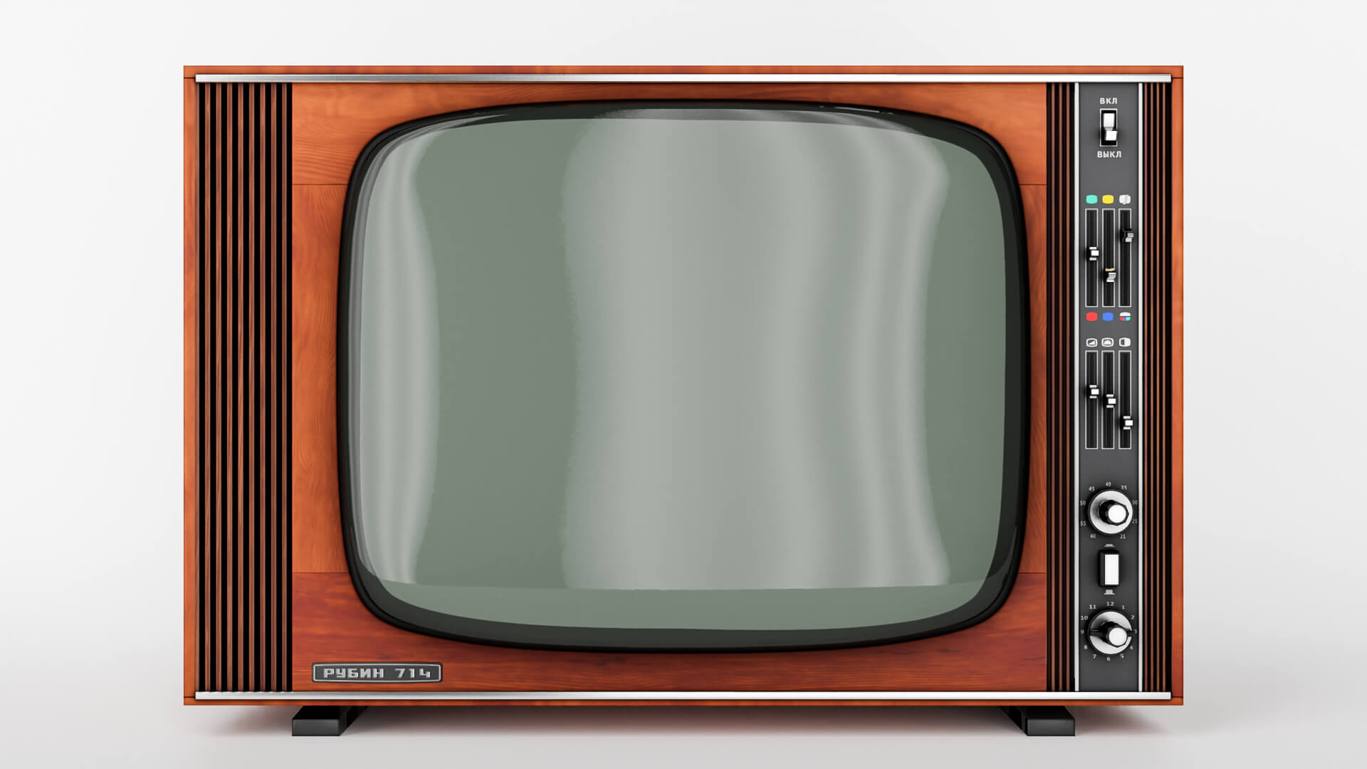 Rubin-714 TV Set From The USSR 3D Model by sergeydzyuba