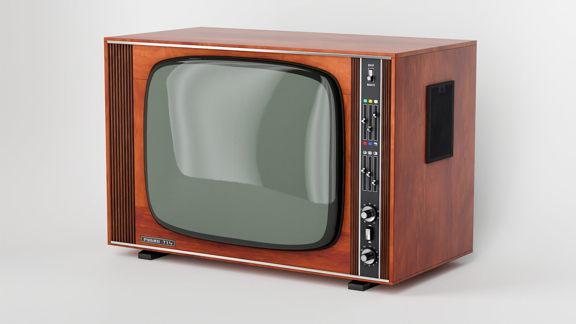 Rubin-714 TV Set From The USSR 3D Model by sergeydzyuba