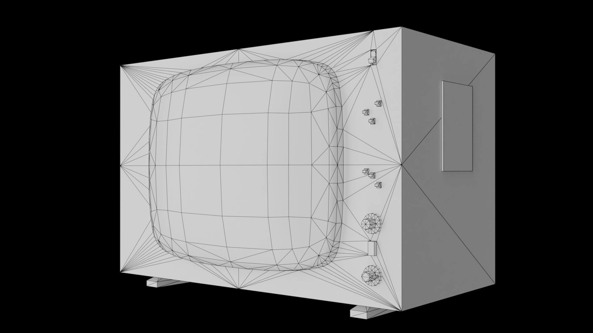 Rubin-714 TV Set From The USSR 3D Model by sergeydzyuba