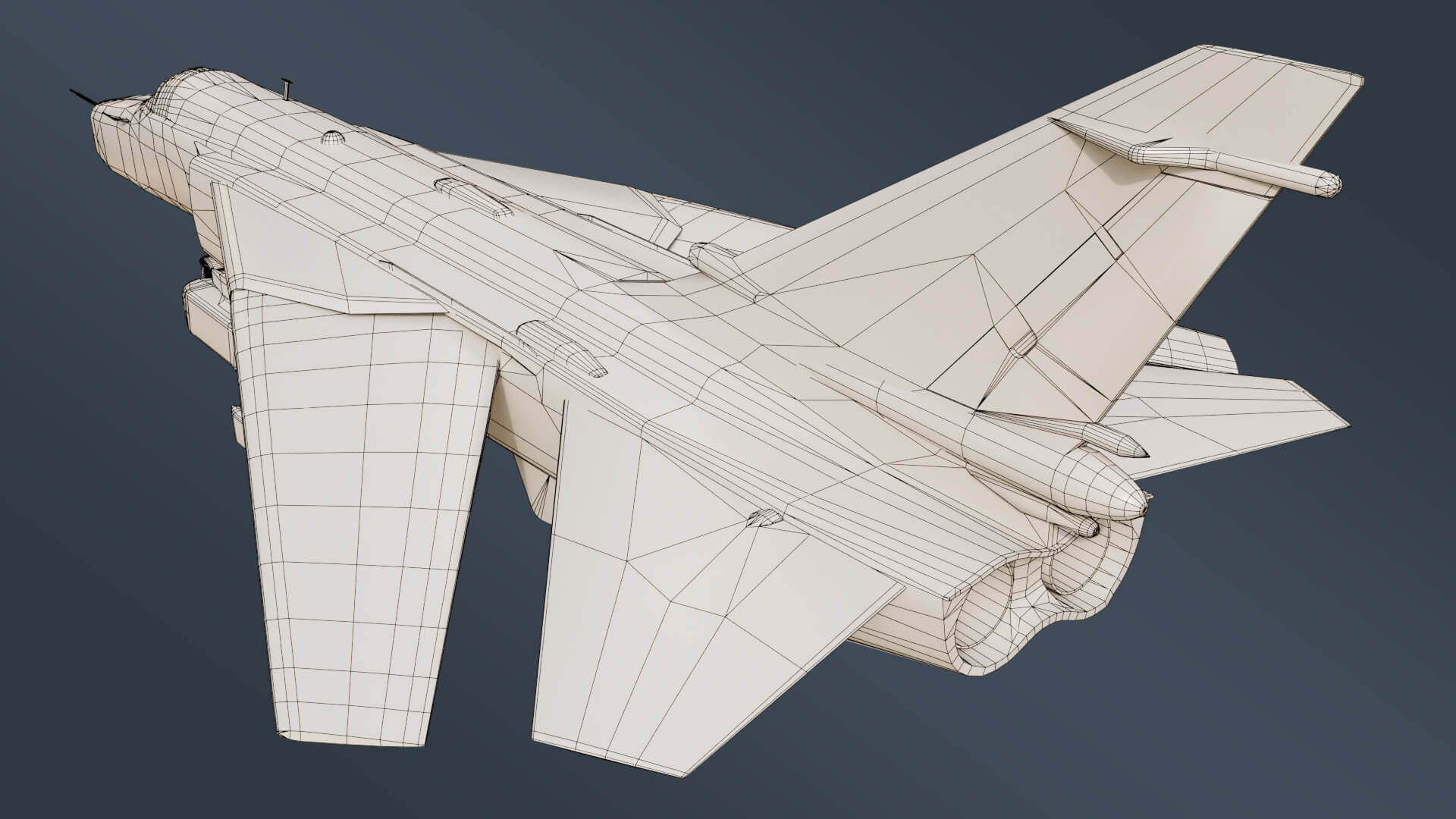 Ukrainian Sukhoi SU-24 Bomber With Storm Shadow Misiles 3D Model by ...