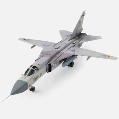 Ukrainian Sukhoi SU-24 Bomber With Storm Shadow Misiles 3D Model by ...