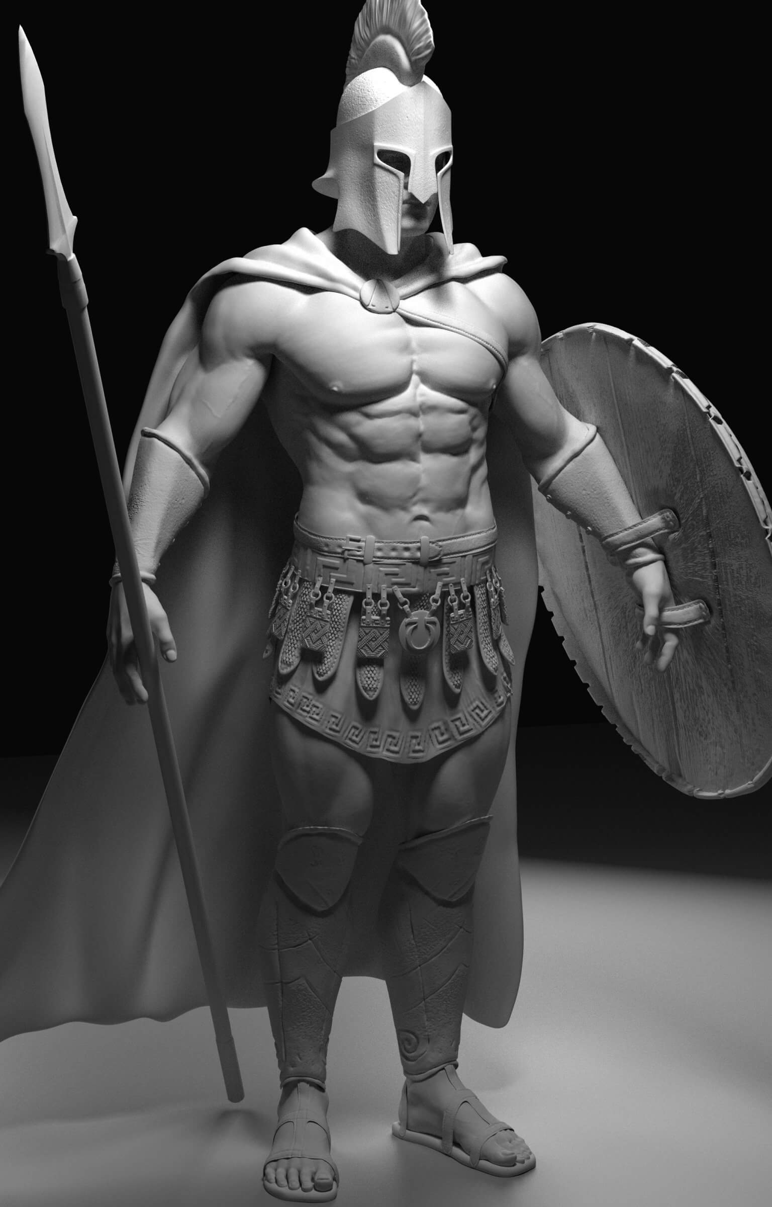 Spartan Warrior - 3D Model by Serhio