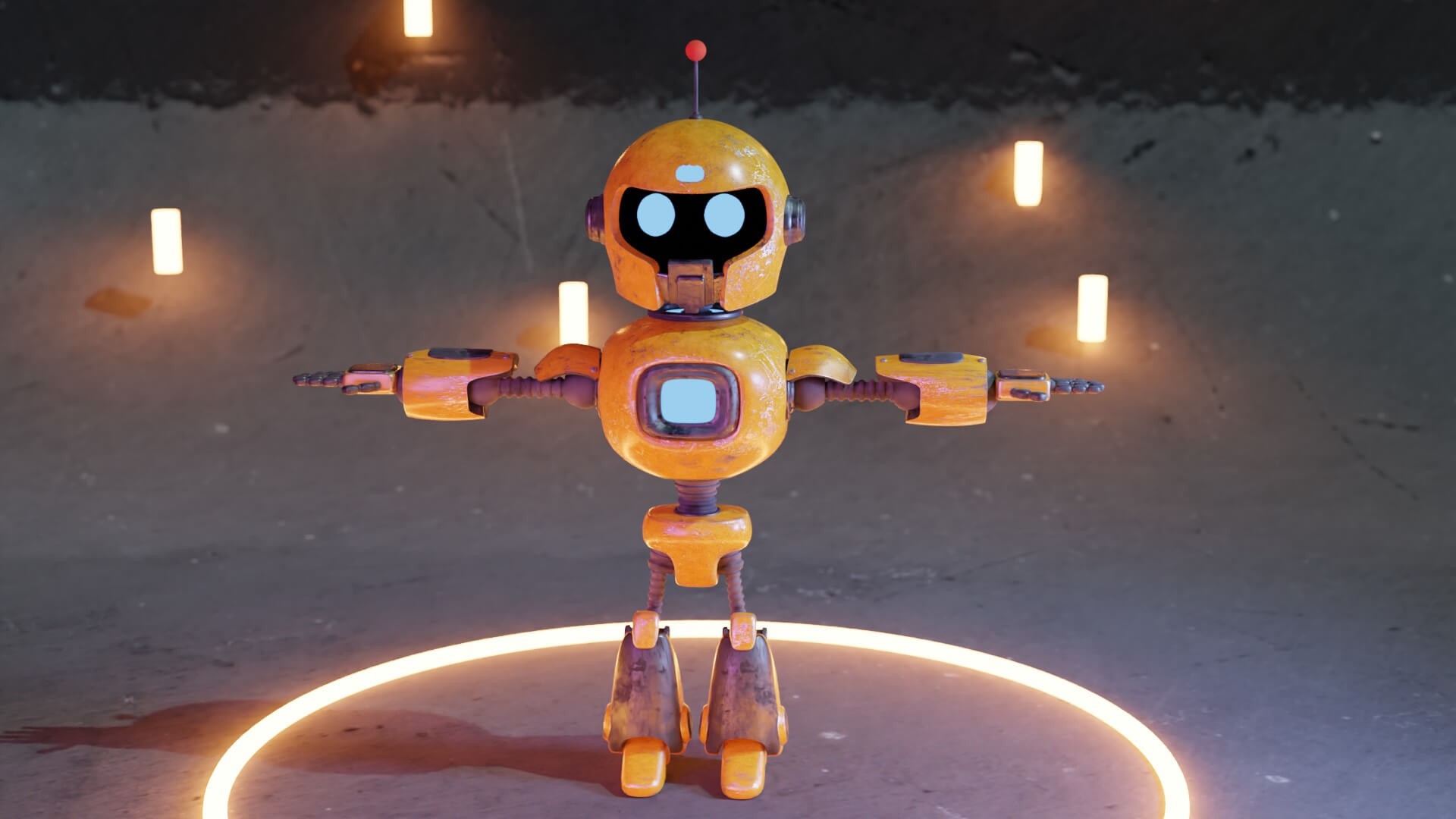 Stylized Robot Character - 3D Model by Seric