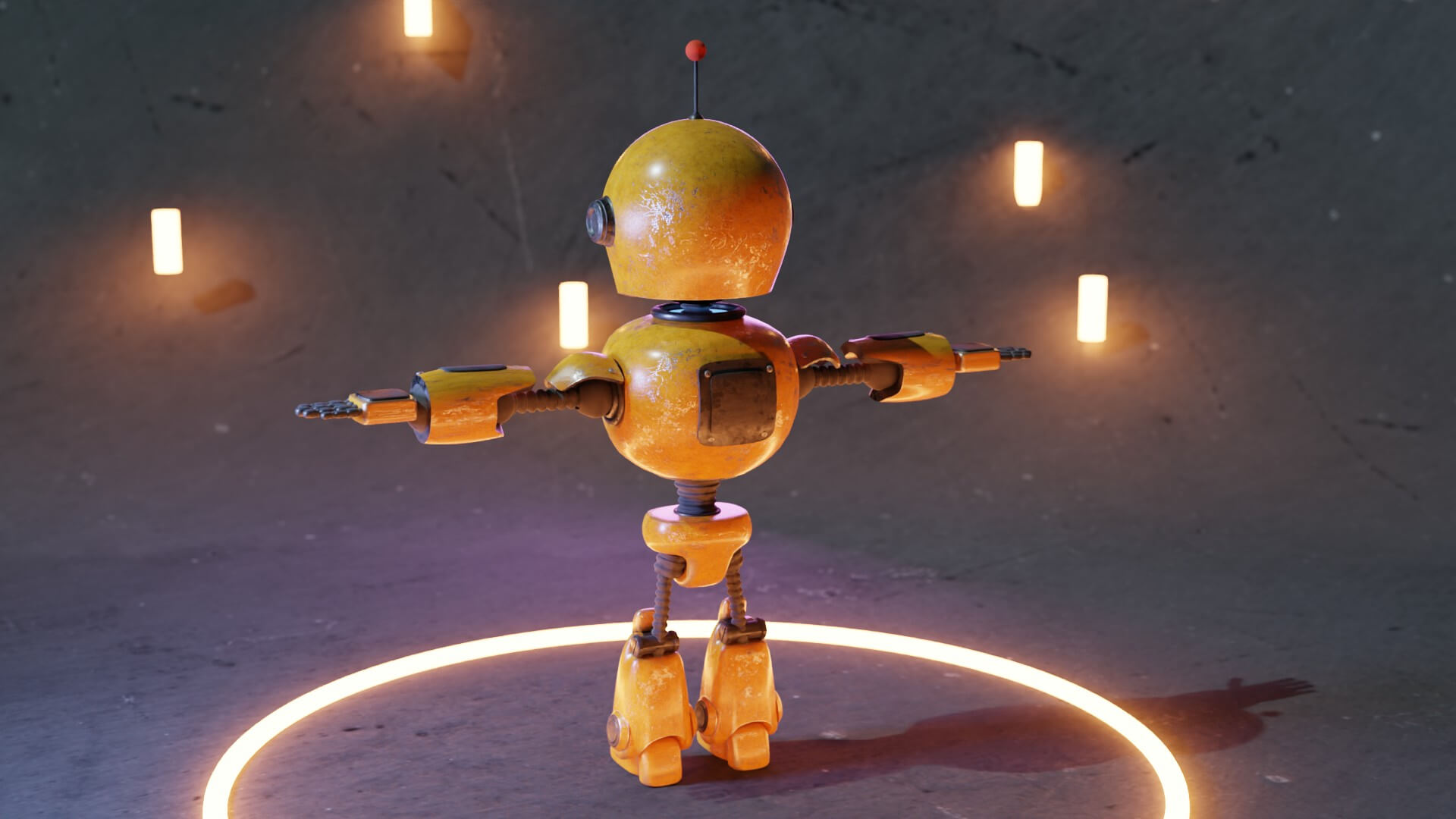 Stylized Robot Character - 3D Model by Seric