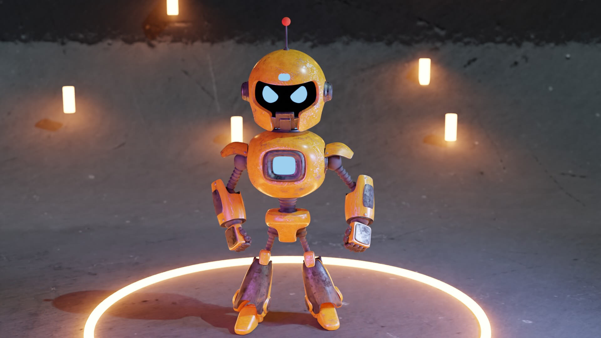 Stylized Robot Character 3d Model By Seric