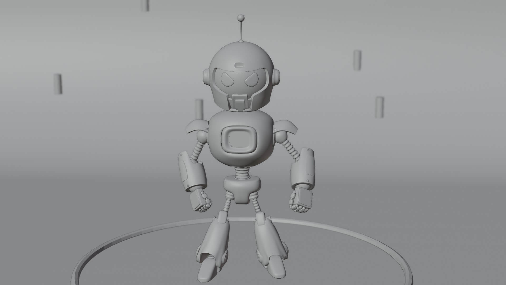 Stylized Robot Character - 3D Model by Seric
