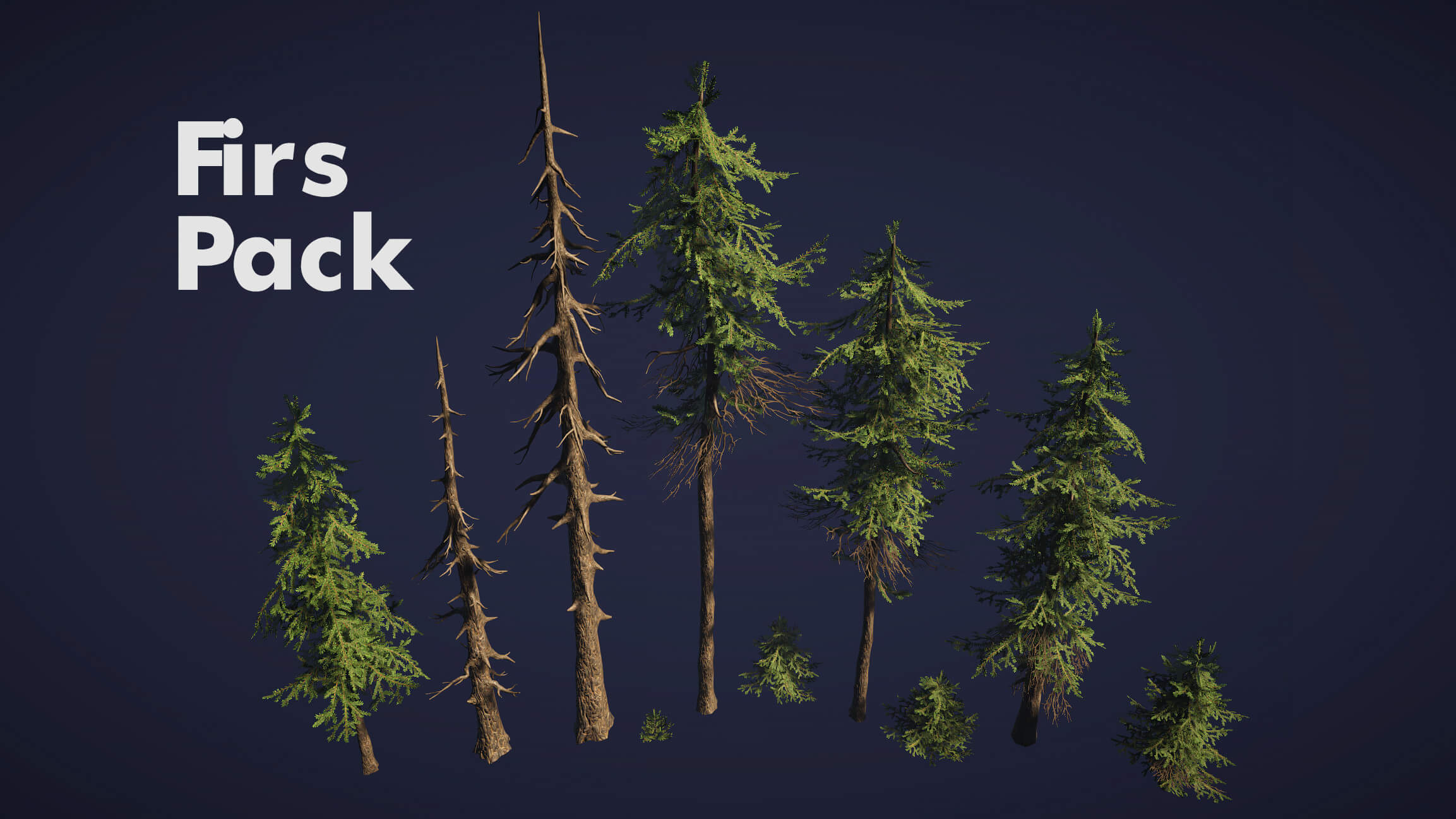 Douglas Firs Pack - 3D Model by seriouscat