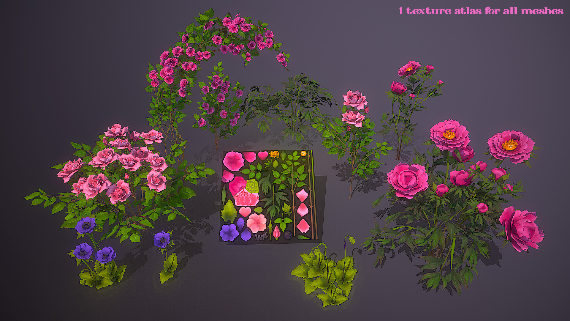 Flowers Pack - 3D Model by seriouscat