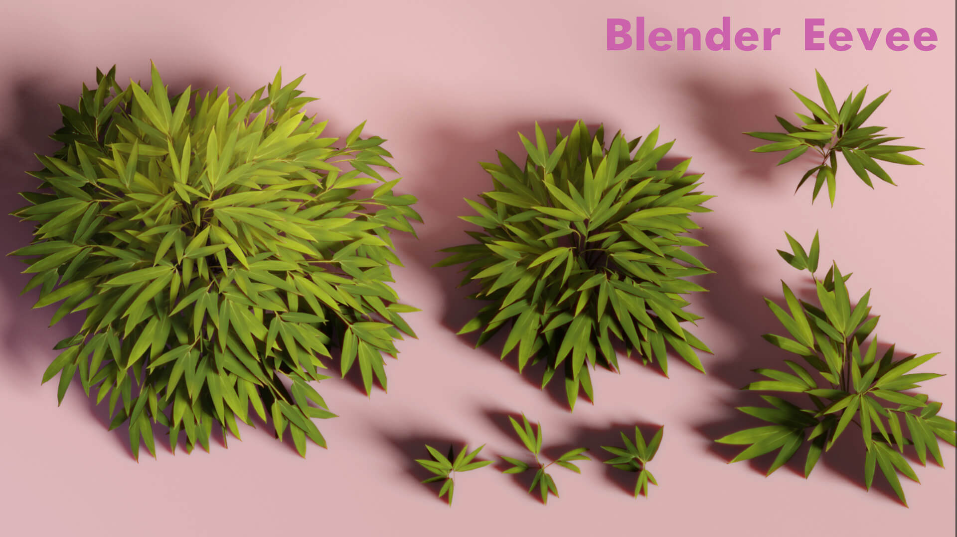 Bamboo Bush Pack - 3D Model by seriouscat