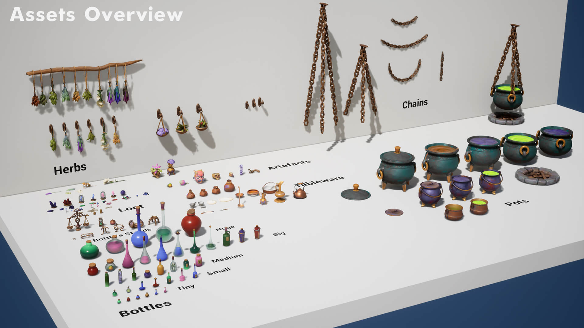 Potion Props Pack - 3D Model by seriouscat