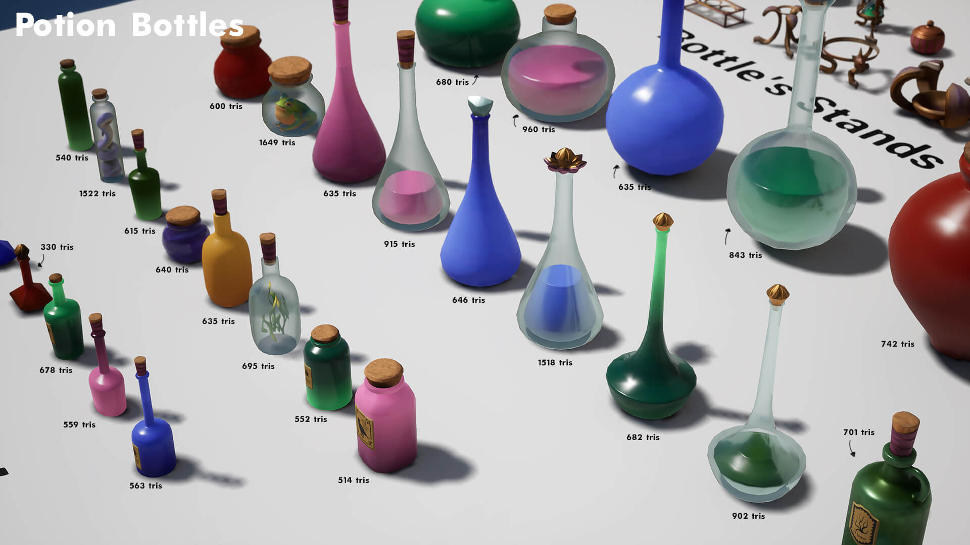 Potion Props Pack - 3D Model by seriouscat