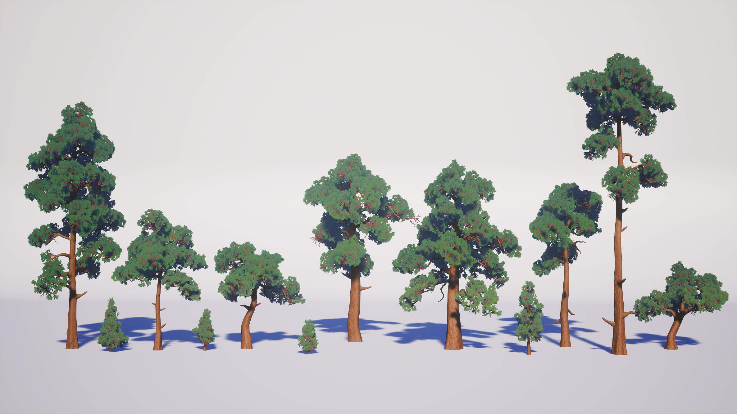 Simple Pines Pack - 3D Model by seriouscat