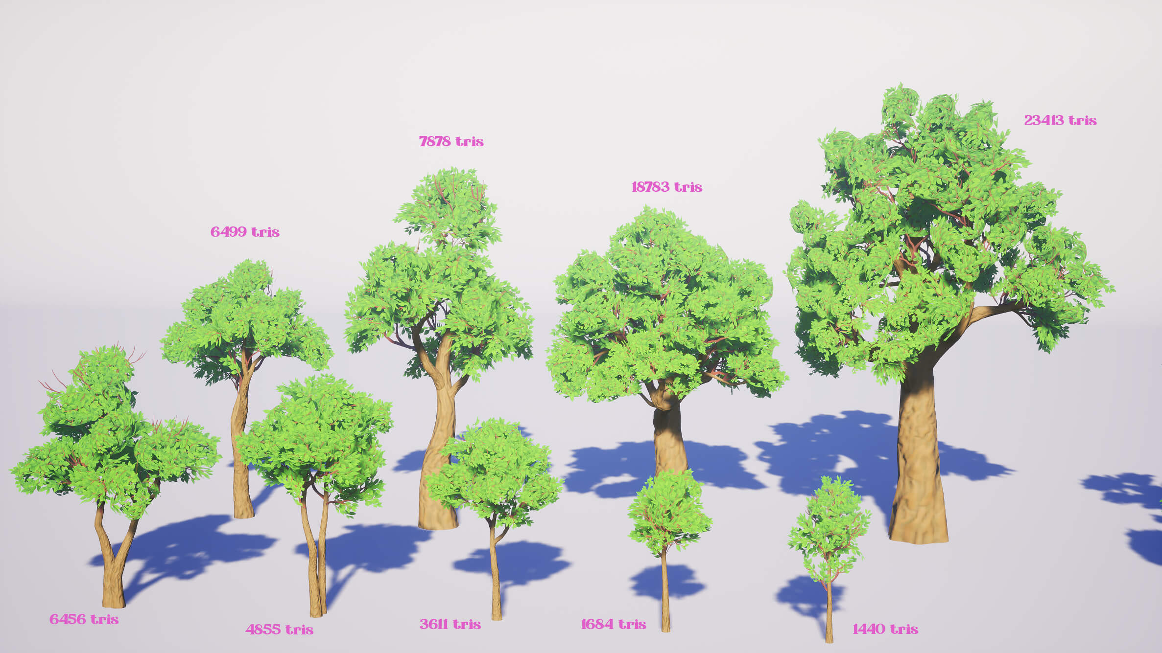 Simple Trees Pack - 3D Model by seriouscat