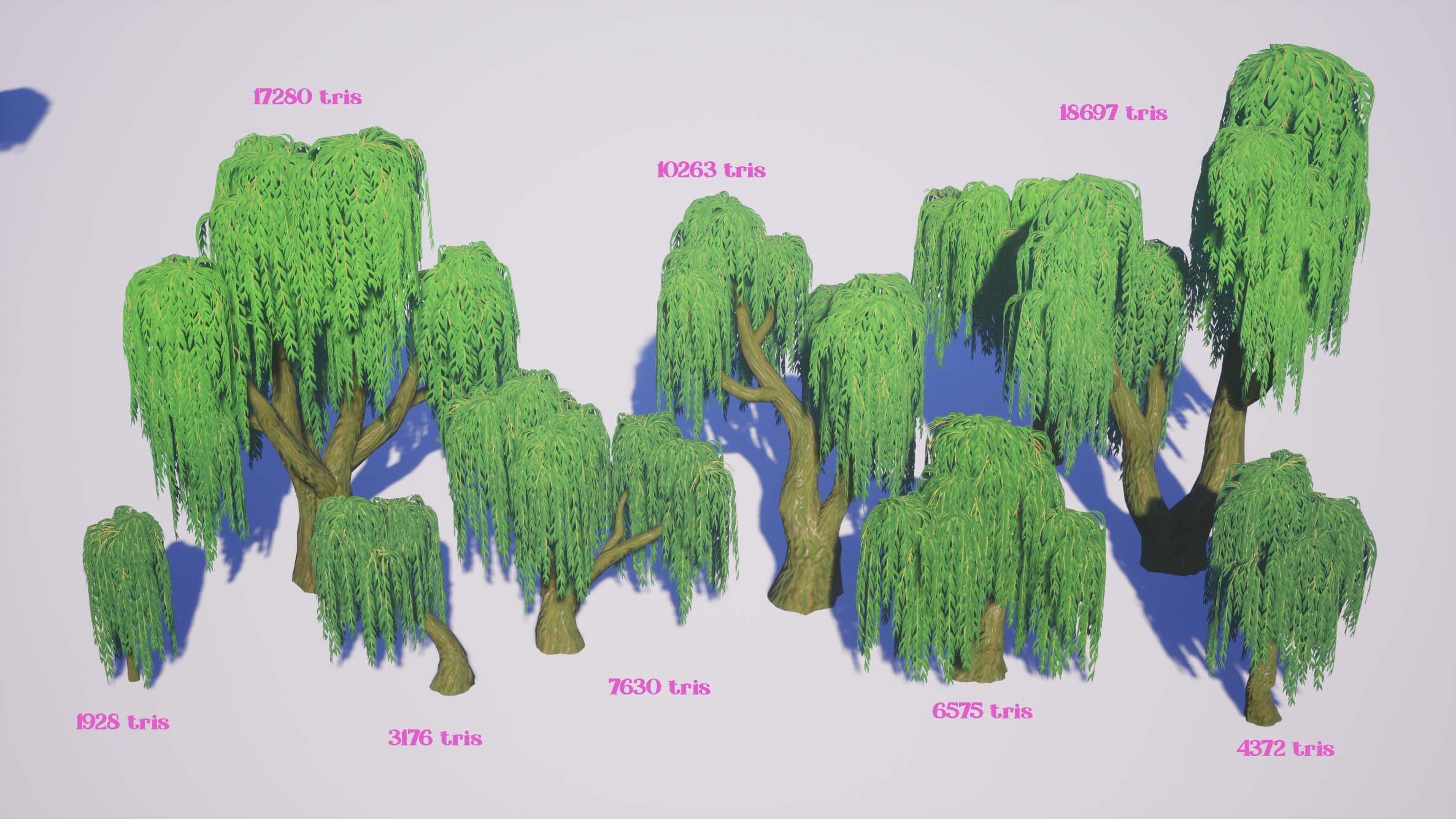 Simple Willows Pack - 3D Model by seriouscat