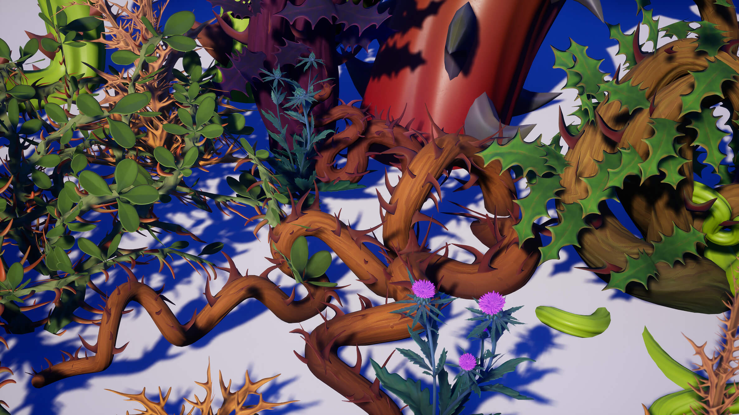 Spiky Plants Pack - 3D Model by seriouscat