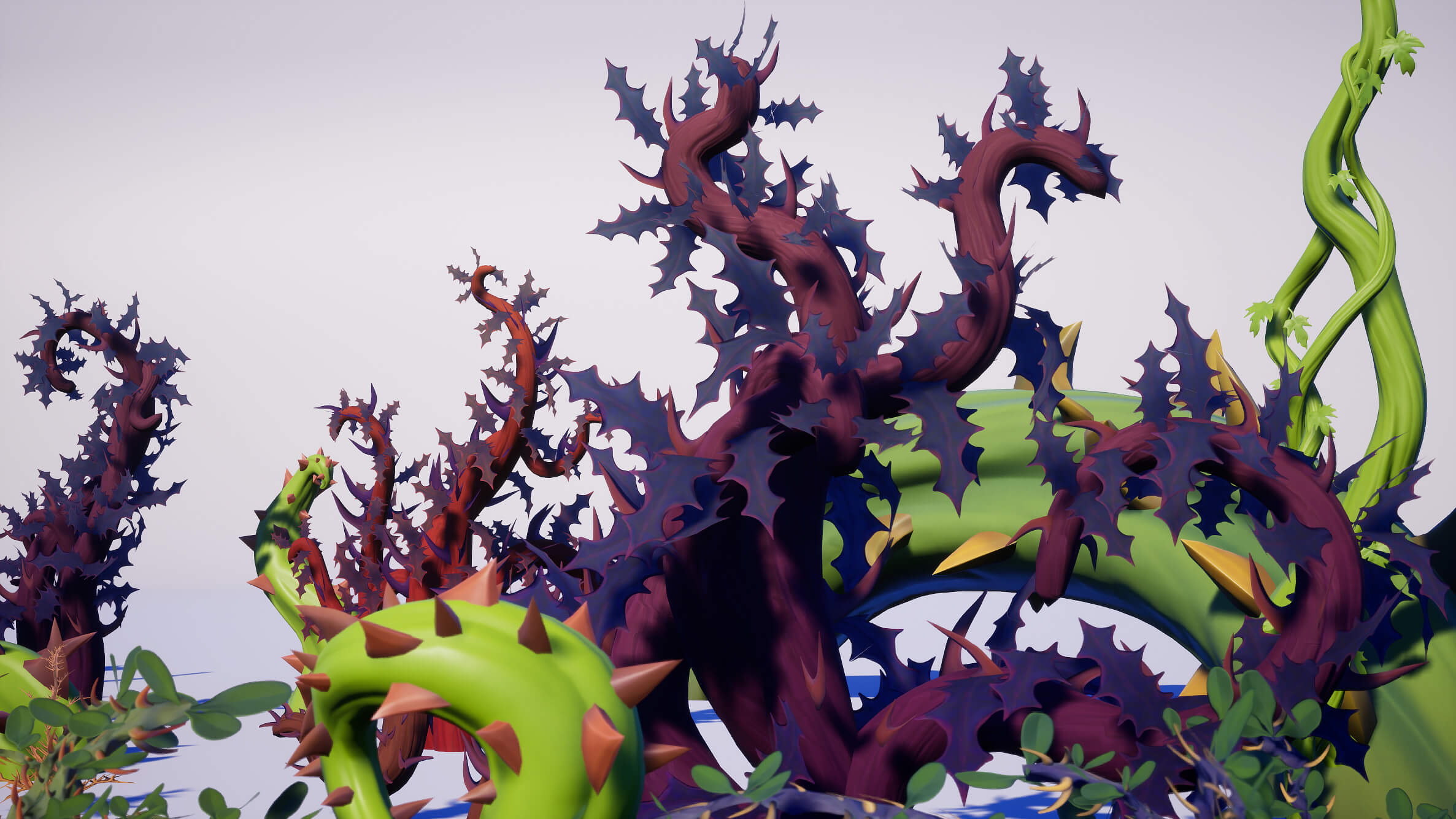 Spiky Plants Pack - 3D Model by seriouscat