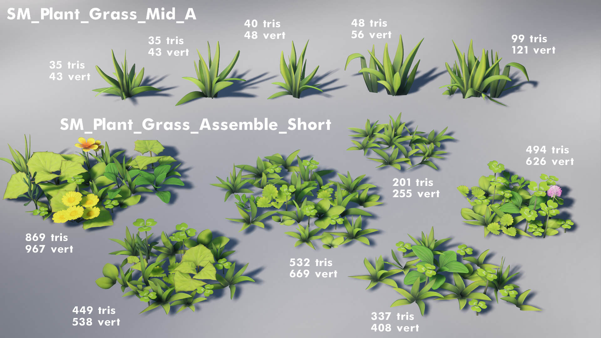 Stylized Plant Pack - 3D Model by seriouscat
