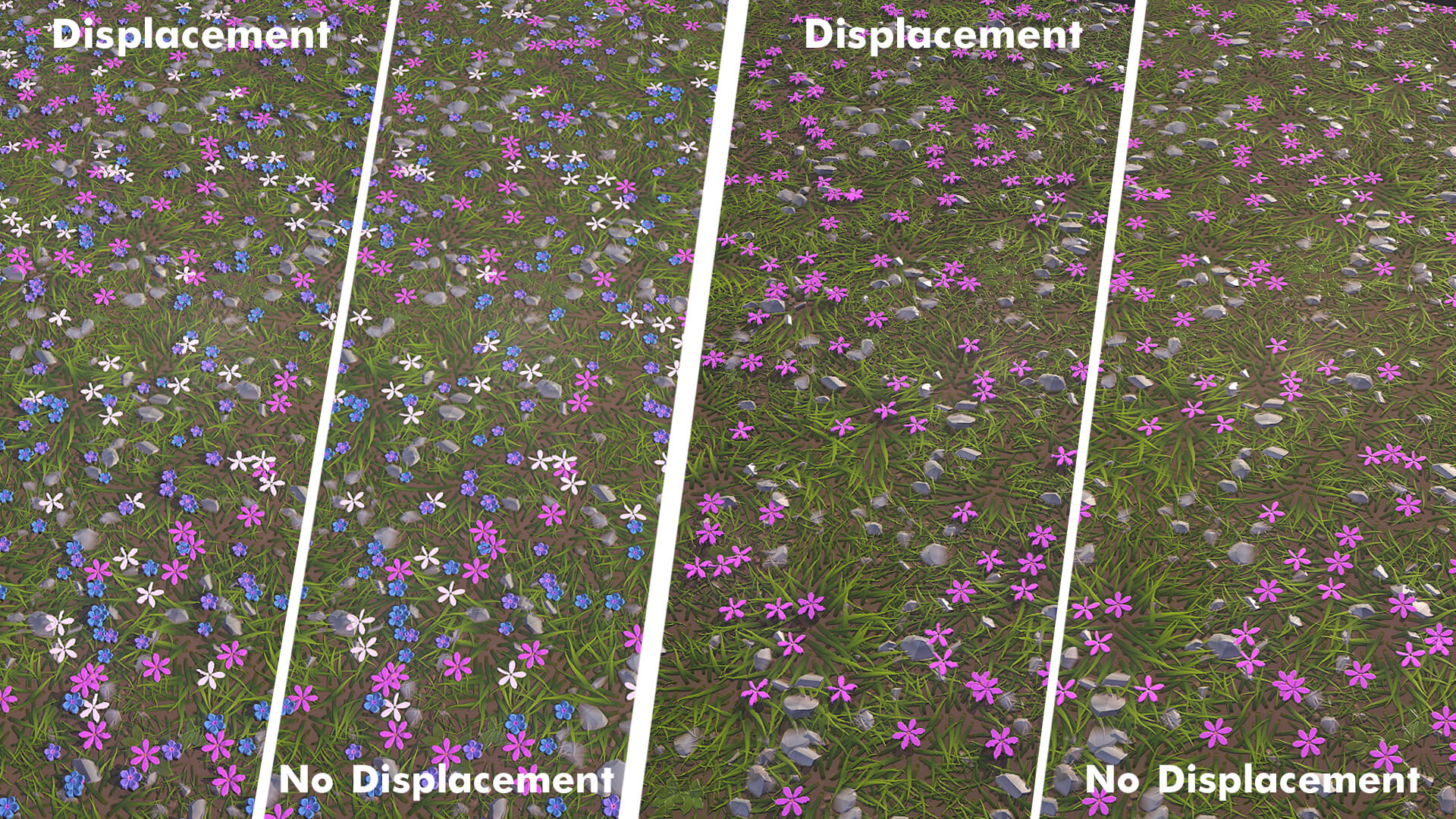 Stylized Ground Textures - Grass/Rocks/Flowers 3D Model by seriouscat