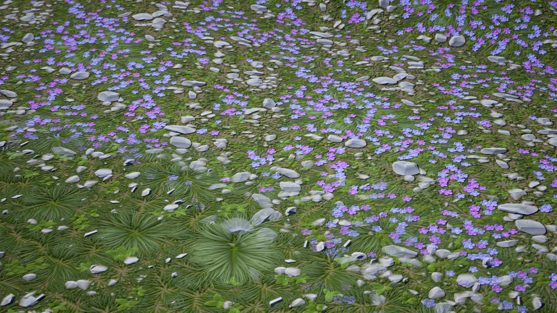 Stylized Ground Textures - Grass/Rocks/Flowers 3D Model by seriouscat